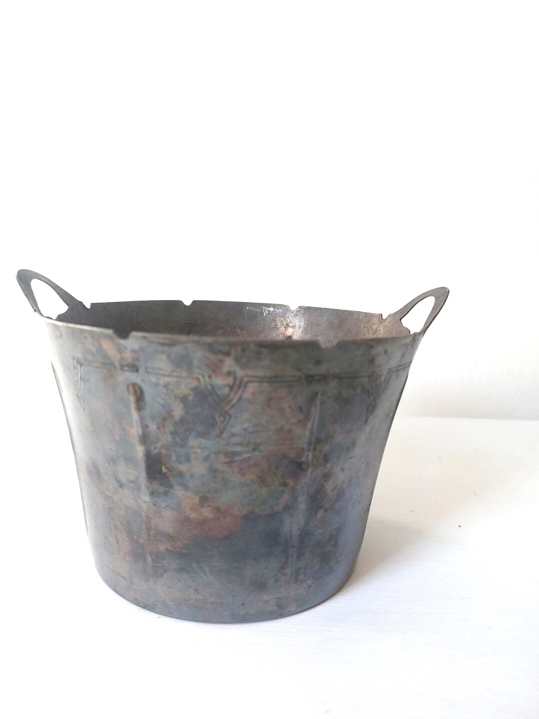 Vintage WM Rogers & Son Silverplate Cache Pot | Art Deco Design ...