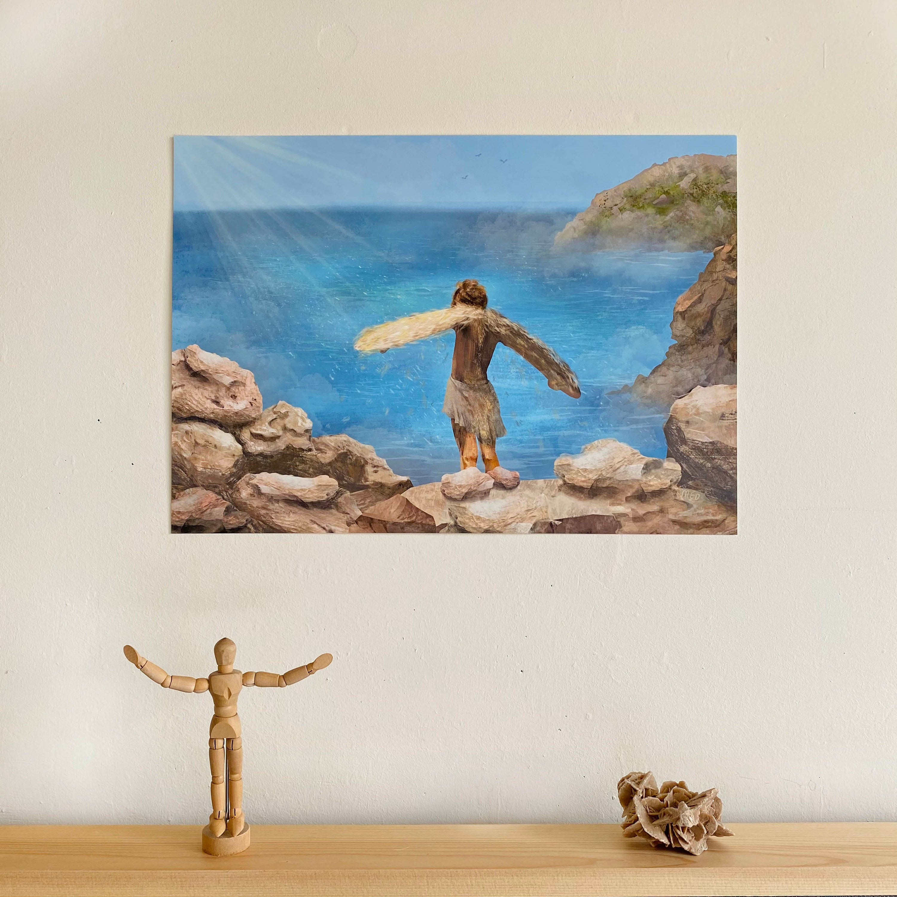 Poster Icarus' Dream Greek Mythology Wall Art A3 Blue - Etsy
