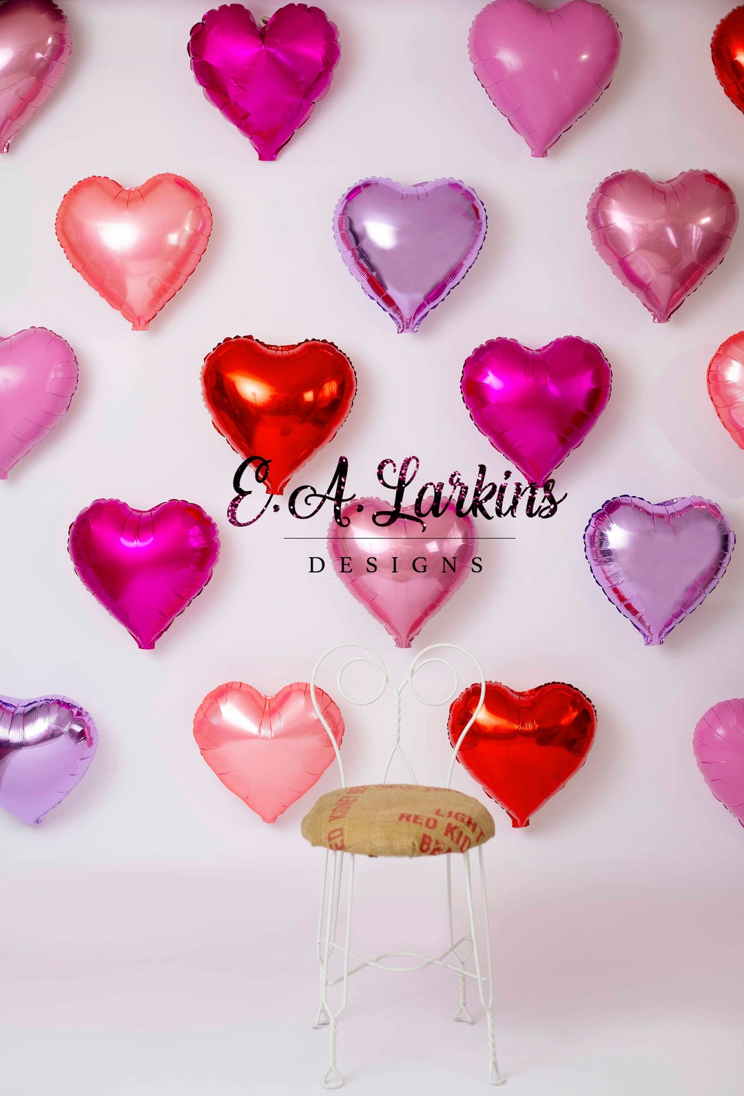 Valentines Day Heart Balloons With Heart Chair - Etsy
