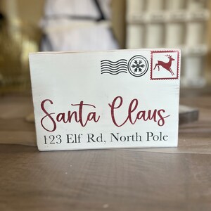 Letter to Santa Wood Sign, Santa Mail, Rustic Christmas Decor ...