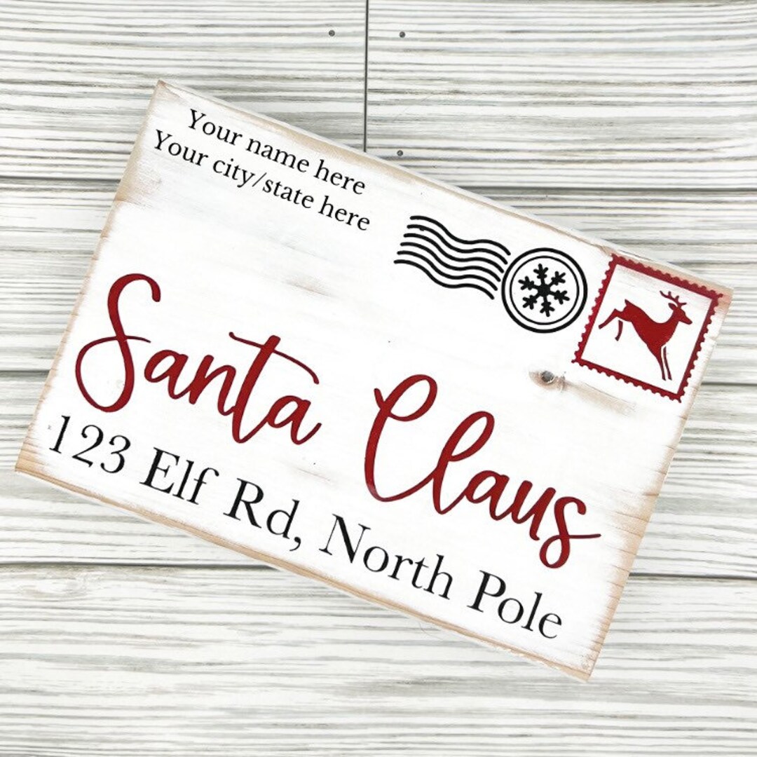 Letter to Santa Wood Sign, Santa Mail, Rustic Christmas Decor ...