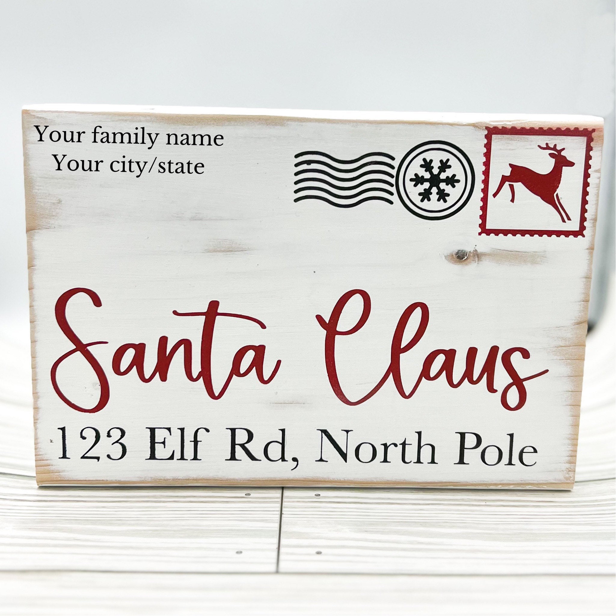 Letter to Santa Wood Sign Santa Mail Rustic Christmas Decor - Etsy
