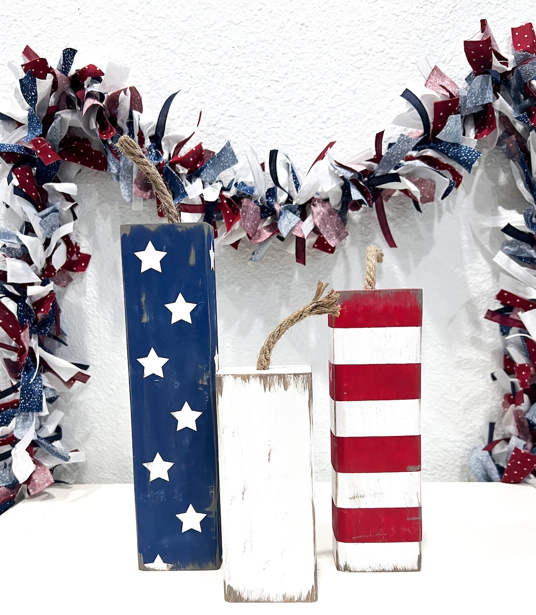 Jumbo Fireworks, Wooden Farmhouse Fireworks, 4th of July Decor ...