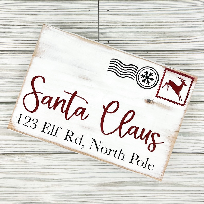 Letter to Santa Wood Sign Santa Mail Rustic Christmas Decor - Etsy