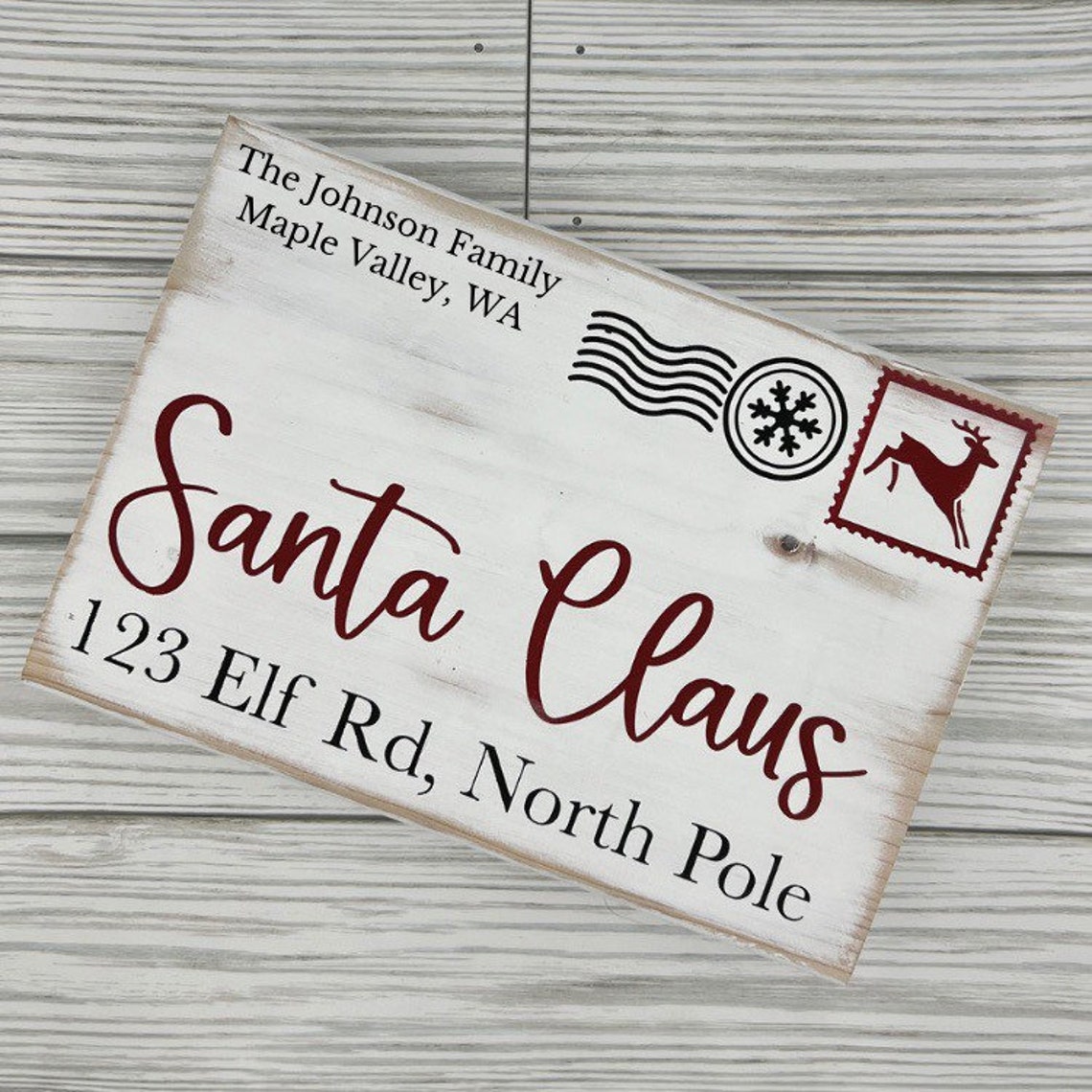 Letter to Santa Wood Sign Santa Mail Rustic Christmas Decor - Etsy