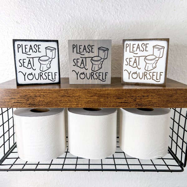 Bathroom Mini Sign - Etsy