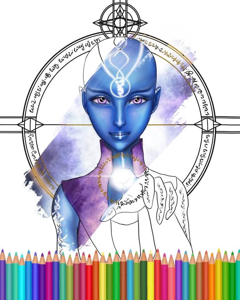 Bundle Printable Coloring Page, Sirian, Feline Lyran Hybrid and ...