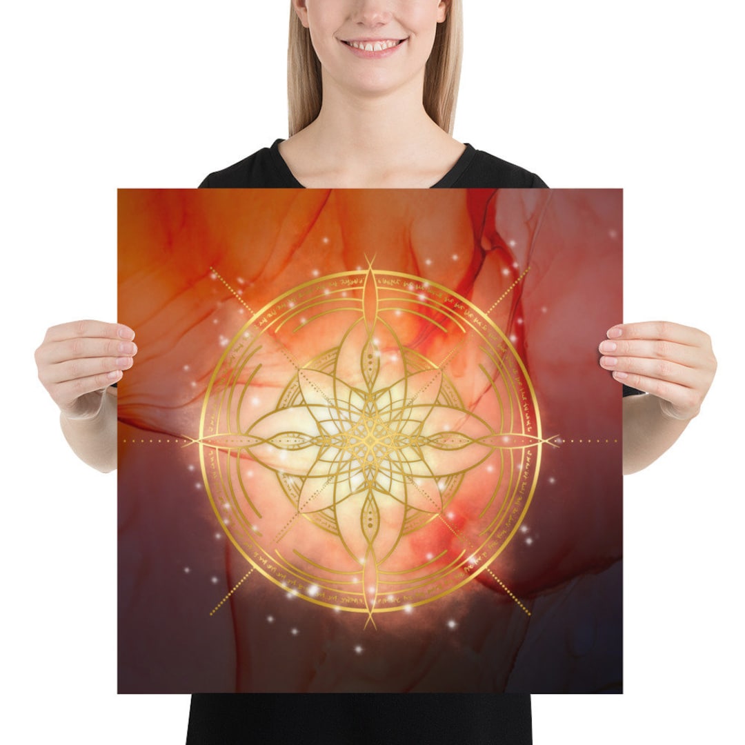 Poster Light Code Activation for Core Self - Etsy