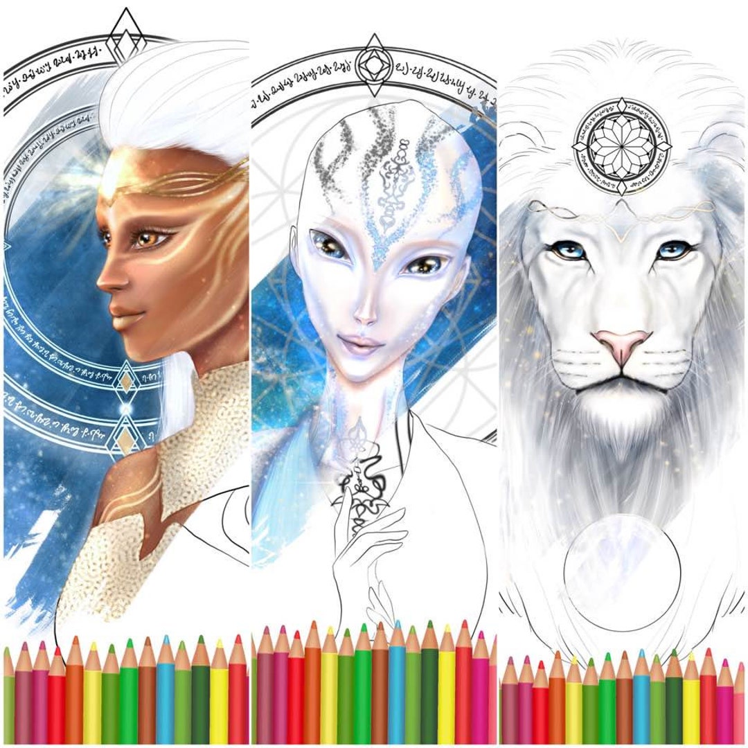 Bundle Printable Coloring Page, Lyran High Council, Andromedan and ...