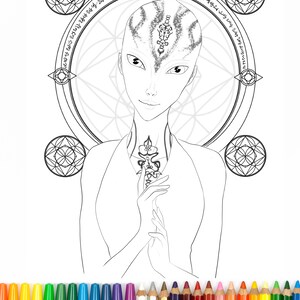 Printable Coloring Page, Andromedan Light Language Code Digital Art ...