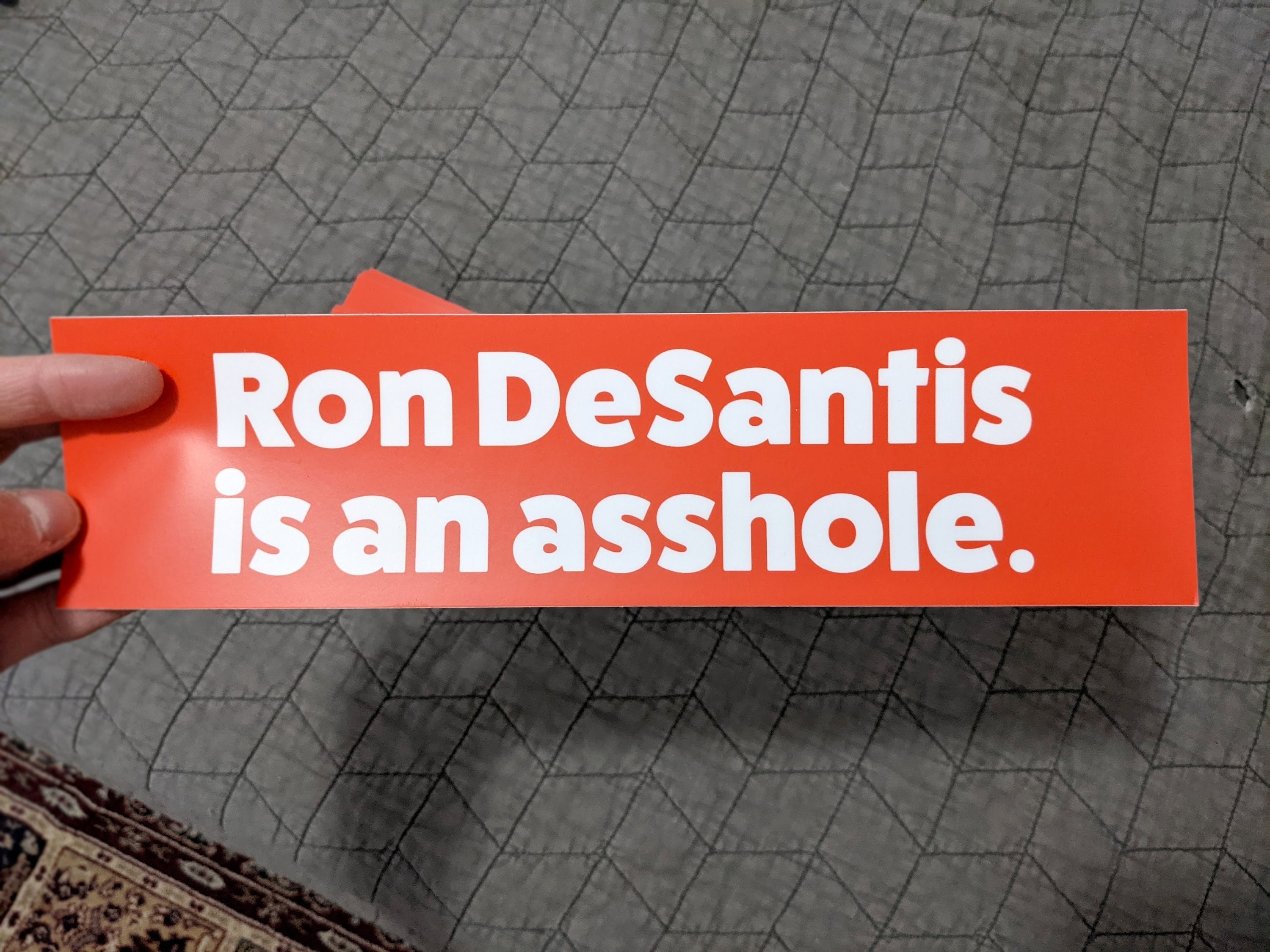Ron DeSantis is an asshole 11 bumper sticker Paper Paper & Party ...