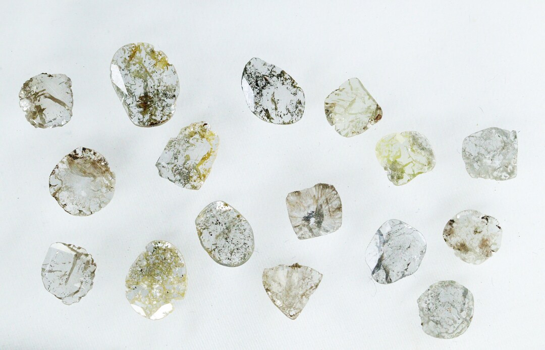 3.54 CT Natural Slice Diamond: White, Yellow, Brown Polaki Diamond - Etsy