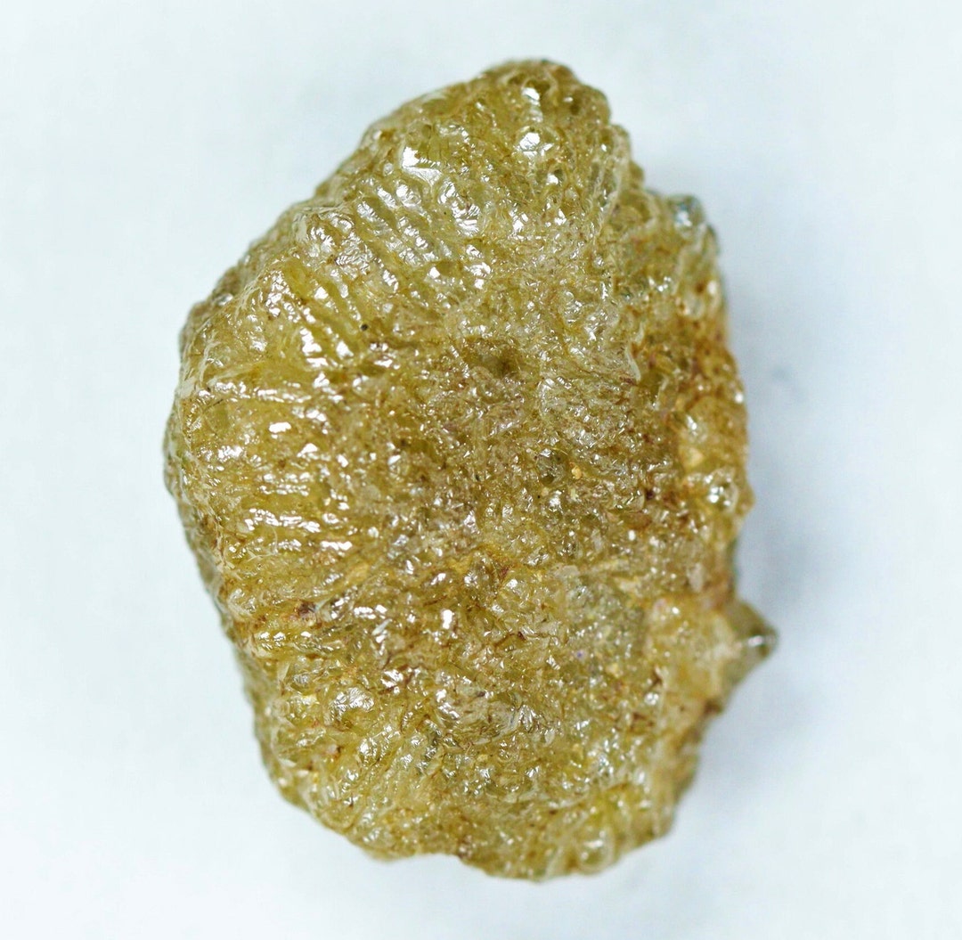 14.98 Carat Light Yellow and Gray Rough Diamonds, Undrilled Natural ...