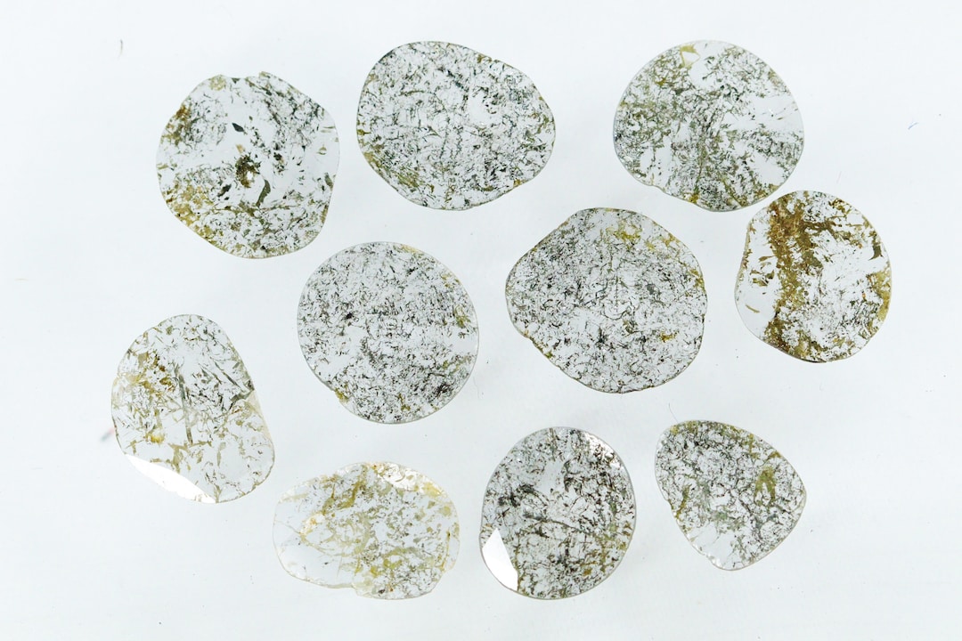 3.94CT Natural Polki Diamond Slices: Raw Handmade Ring Stones, 10 Pcs ...