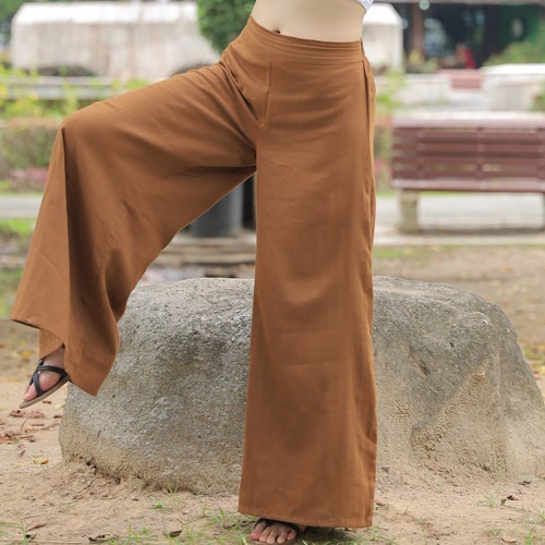 Palazzo Pants Organic Cotton In Bronze P 08 Etsy