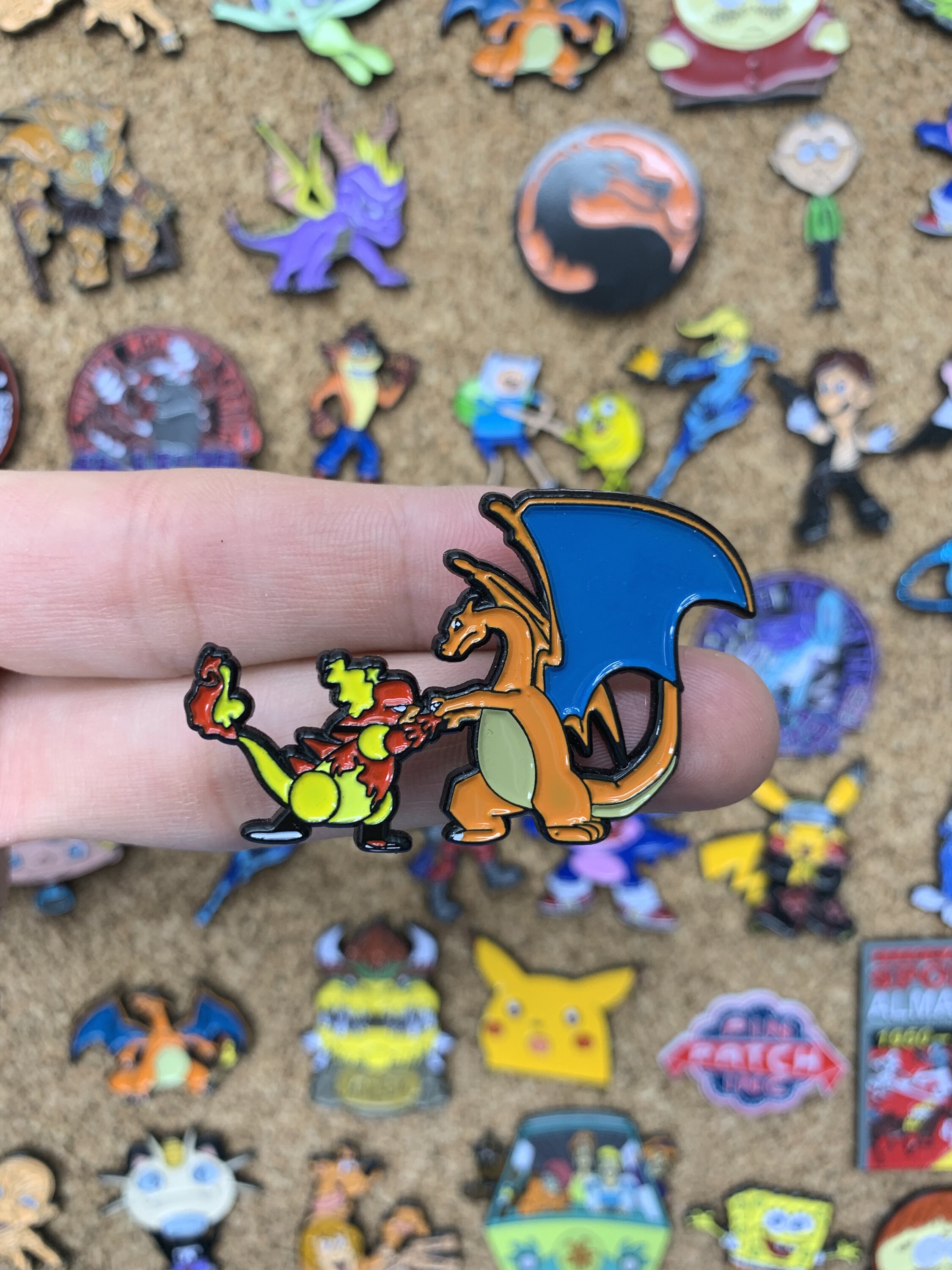 Charizard Vs. Magmar Pokemon Fighting Custom Enamel Pin Pins | Etsy