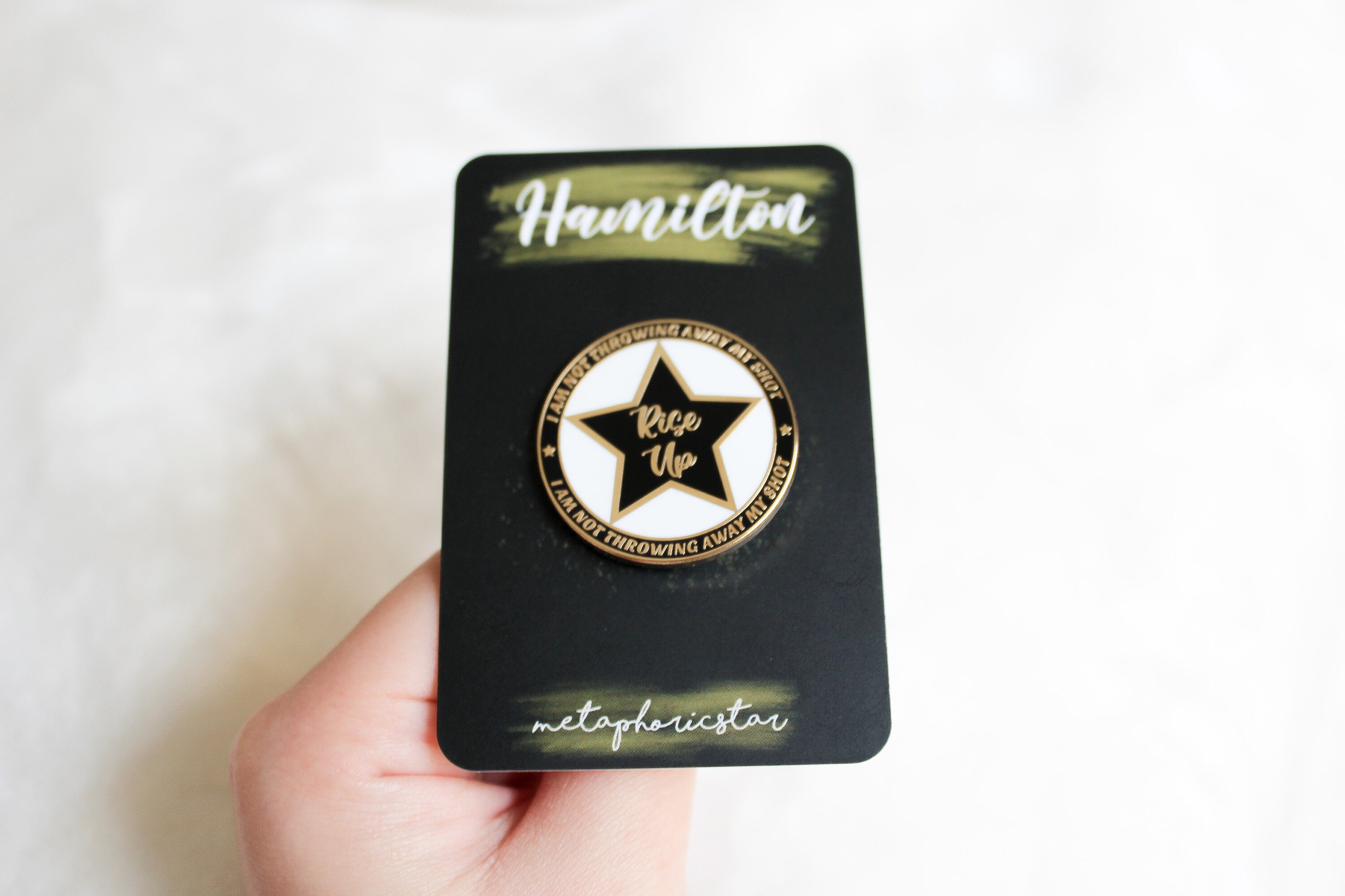 Hamilton 'rise Up' Enamel Pin My Shot Alexander - Etsy