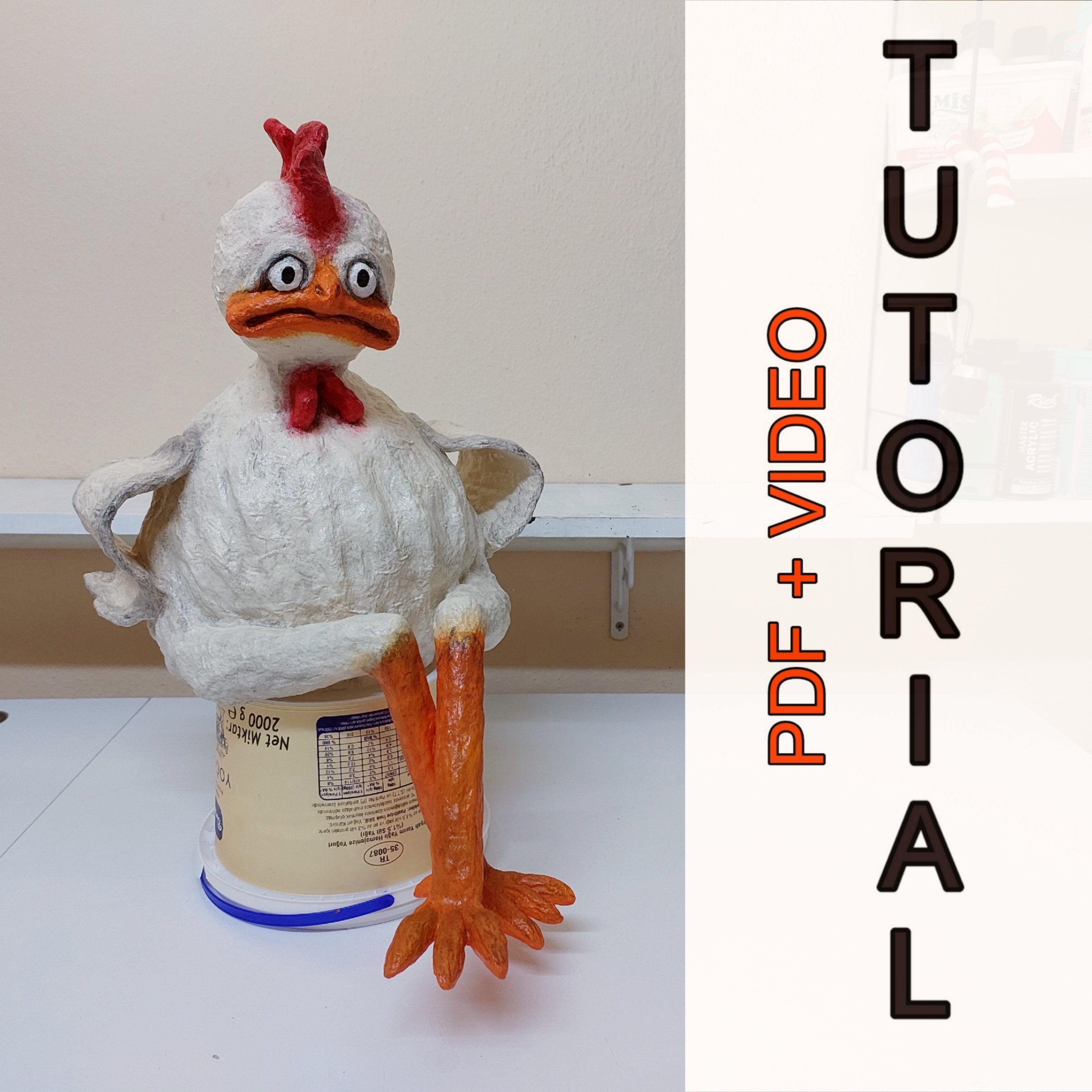 Funny Chicken Figurine Video Tutorial Making Chicken Sculpture Home ...