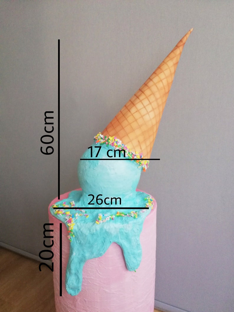 31 Fake Ice Cream Cone Faux Melted Ice Cream Vitrine - Etsy UK