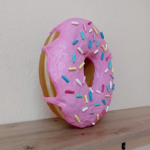 12 " Large Fake Donut, Ceiling Hanging Faux Food, Giant Doughtnut, Art ...