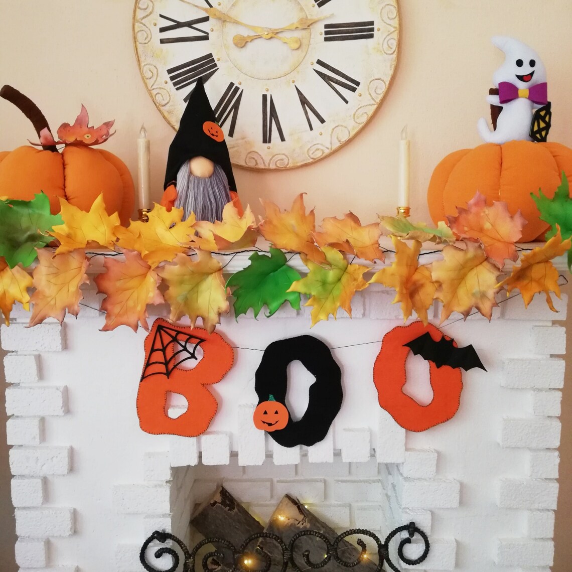 PDF Pattern, BOO Garland, BOO Banner, Halloween Decorations, Felt ...