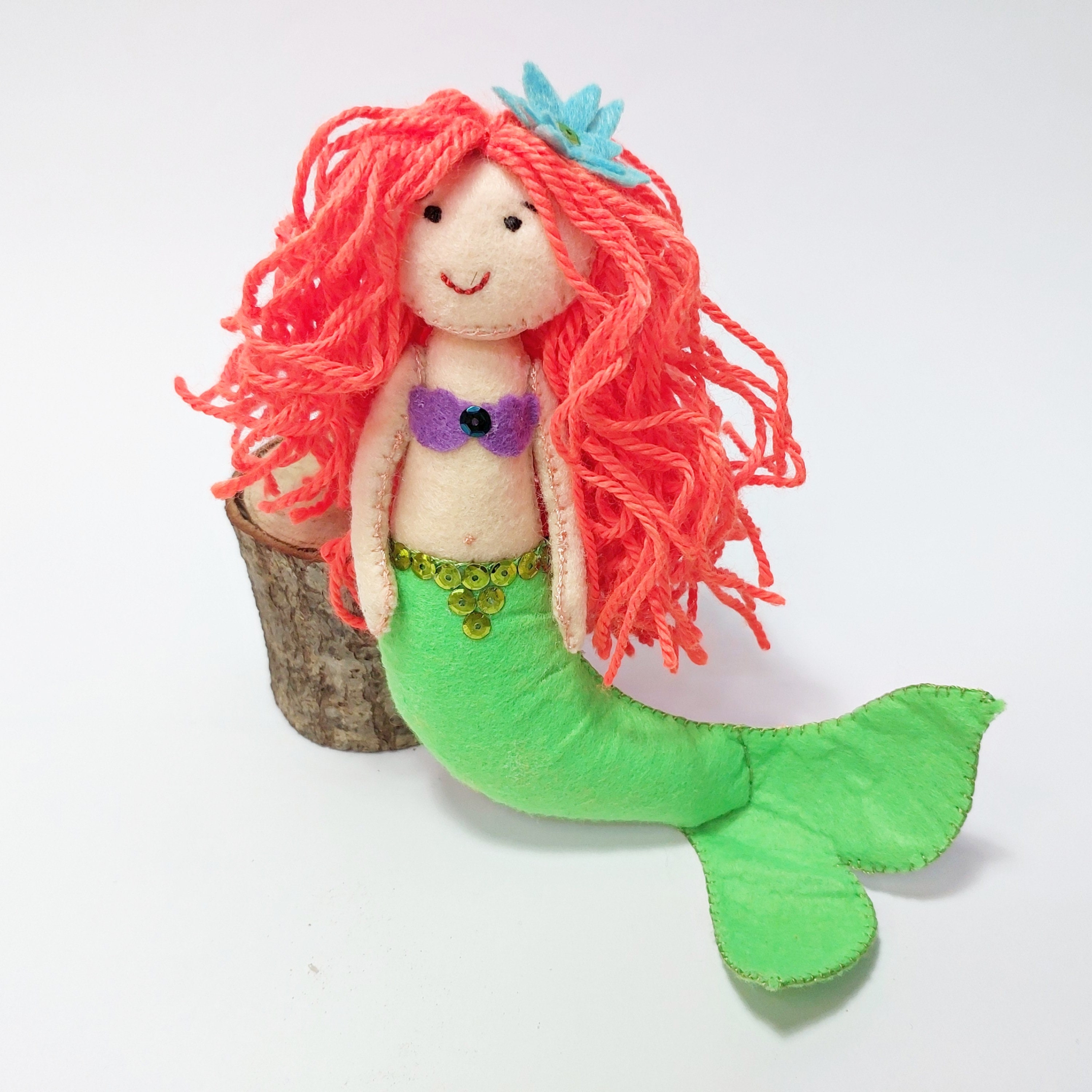 Felt Pattern Mermaid Video Tutorial Mermaid Easy Sewing Pattern Mermaid ...