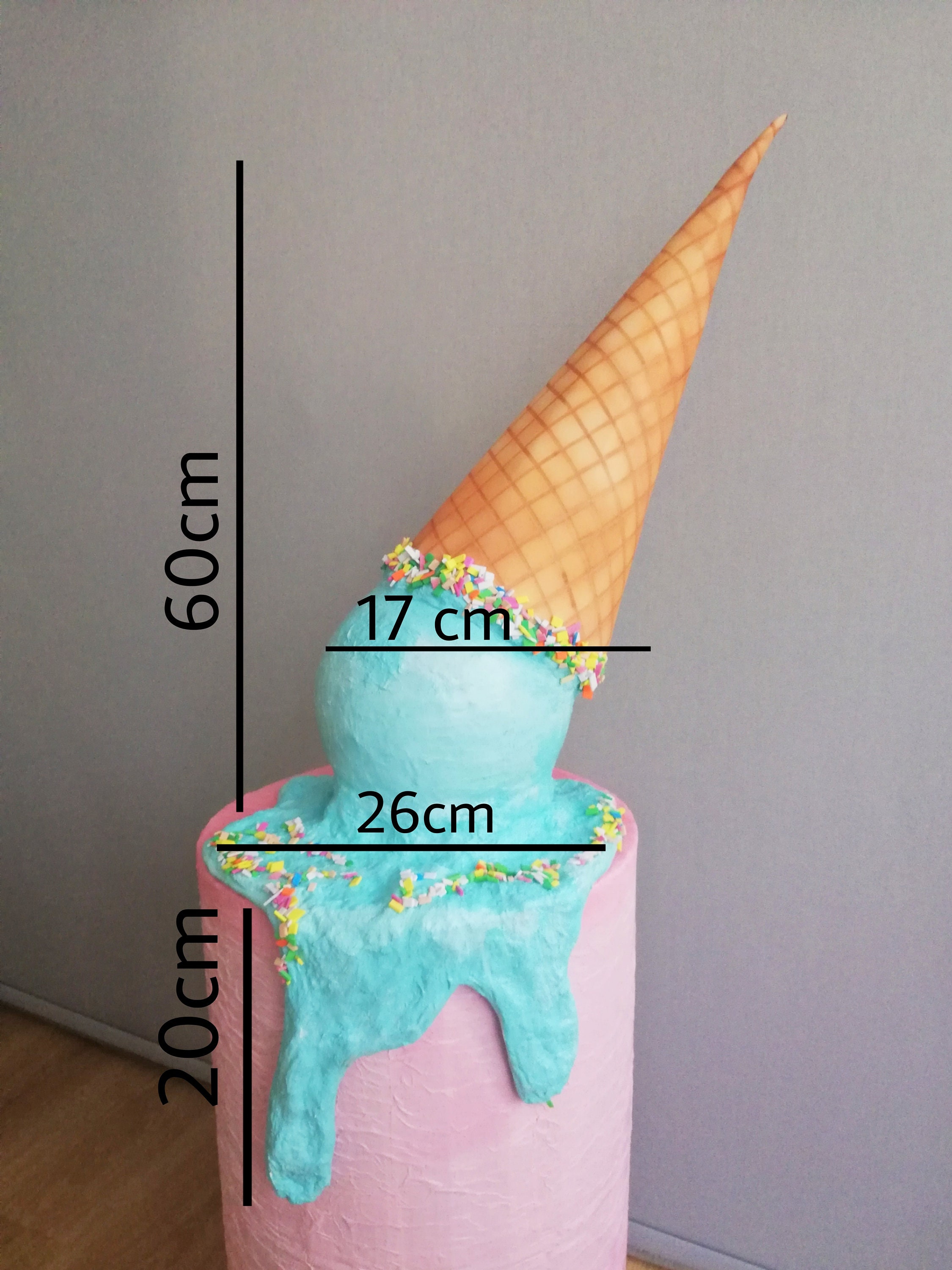 31 Giant Faux Ice Cream Cone Fake Melted Ice Cream - Etsy