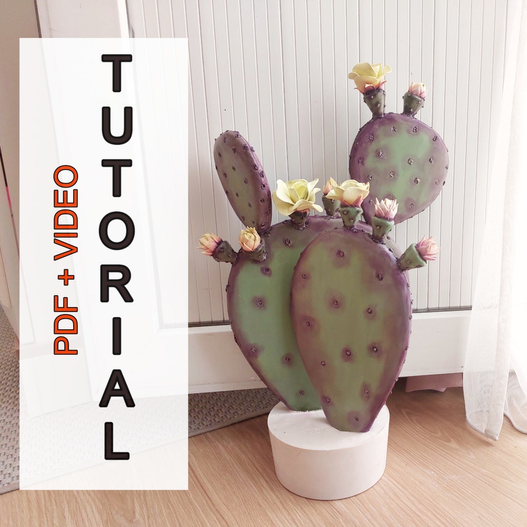 Cactus Sculpture Tutorial Cacti Figurine PDF Pattern Cactus Door ...
