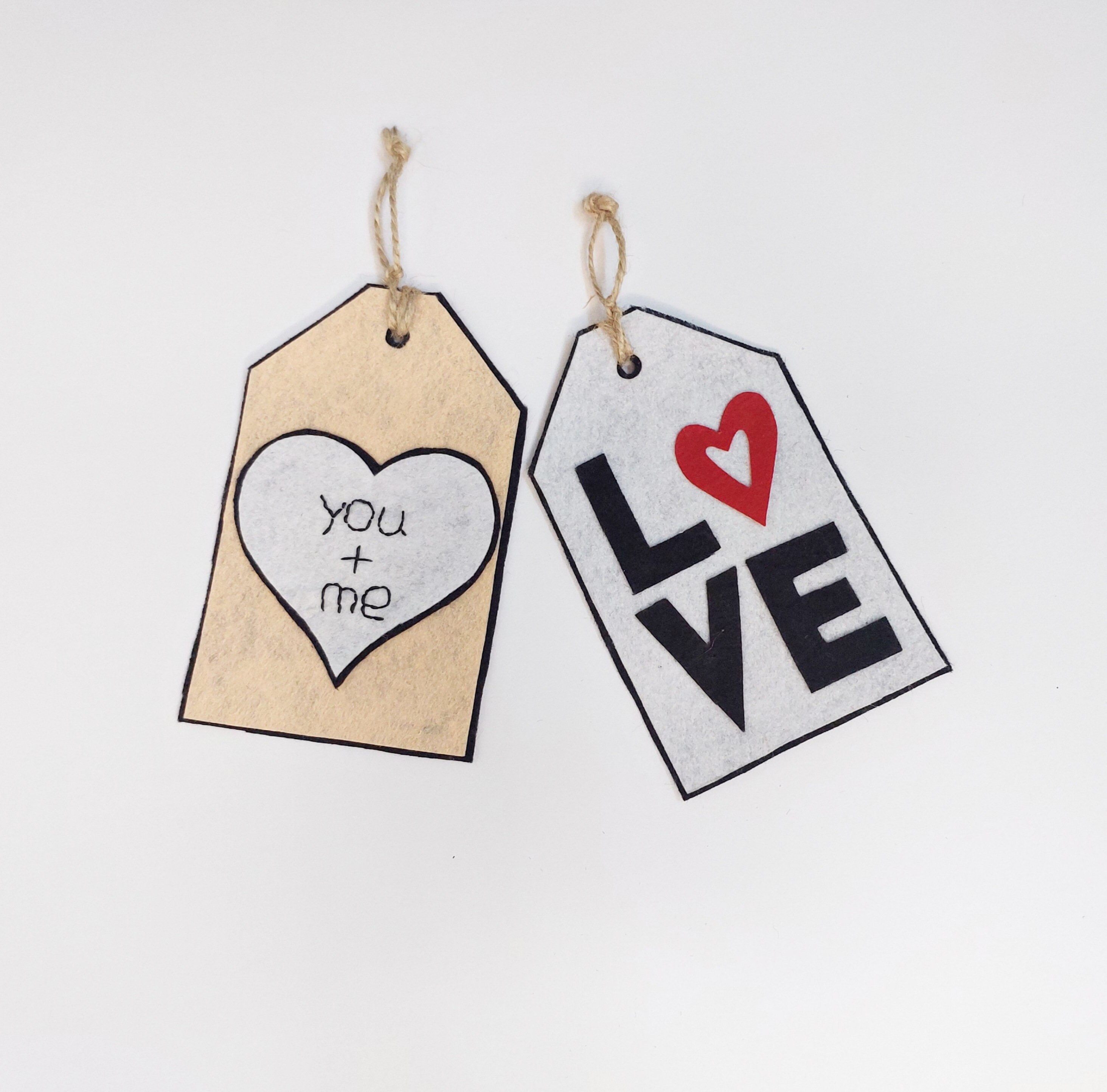 Felt Valentine Tag PDF Pattern: Door Hanger & Ornament (video Tutorial ...
