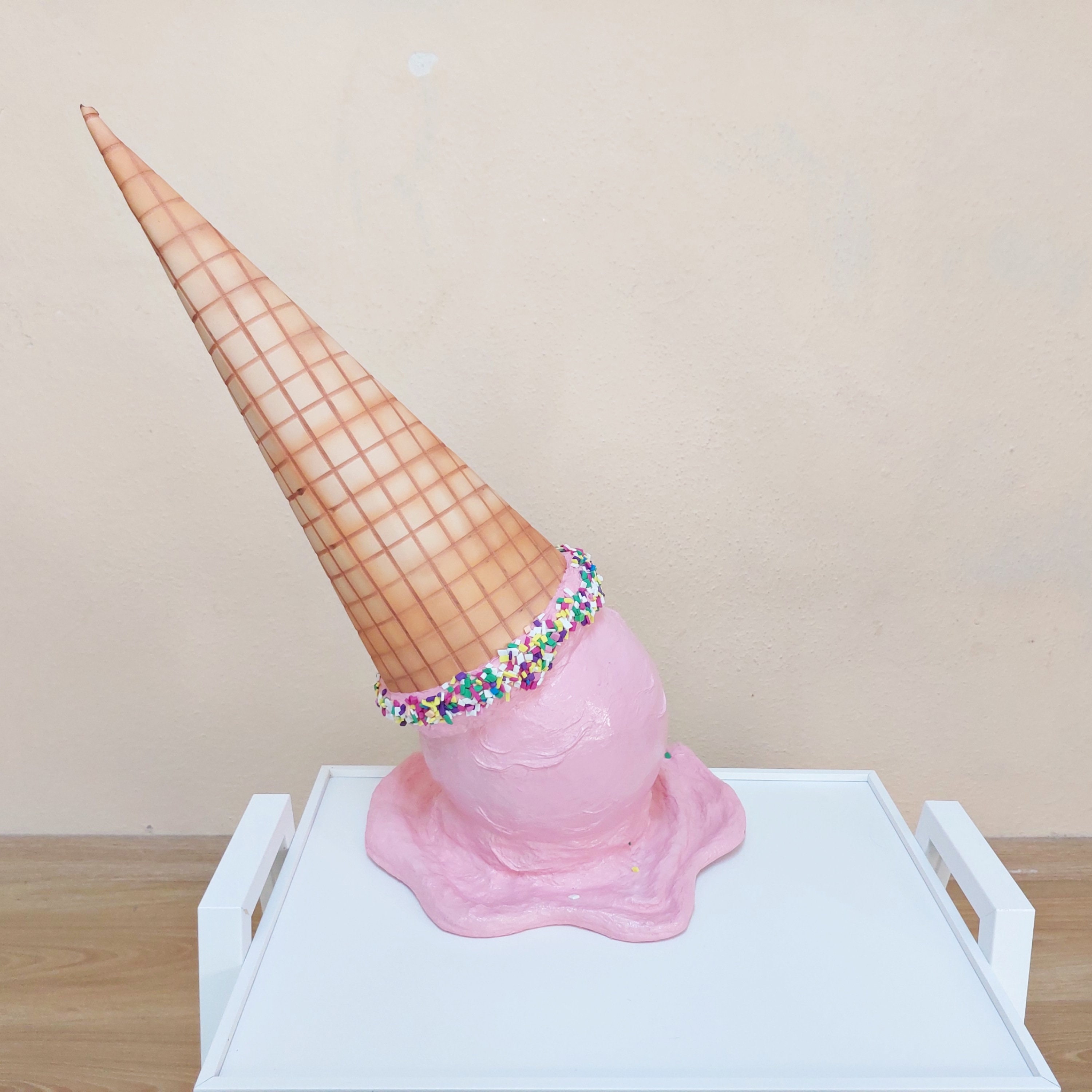 31 Fake Ice Cream Cone Faux Melted Ice Cream Vitrine - Etsy UK