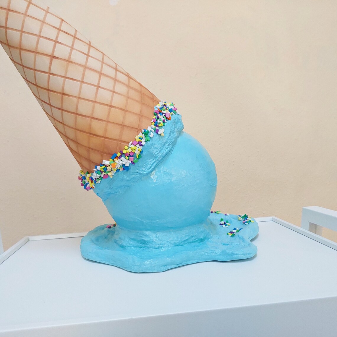 31 Giant Faux Ice Cream Cone Fake Melted Ice Cream - Etsy