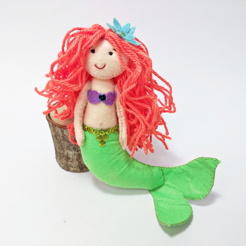 Felt Pattern Mermaid Video Tutorial Mermaid Easy Sewing Pattern Mermaid ...