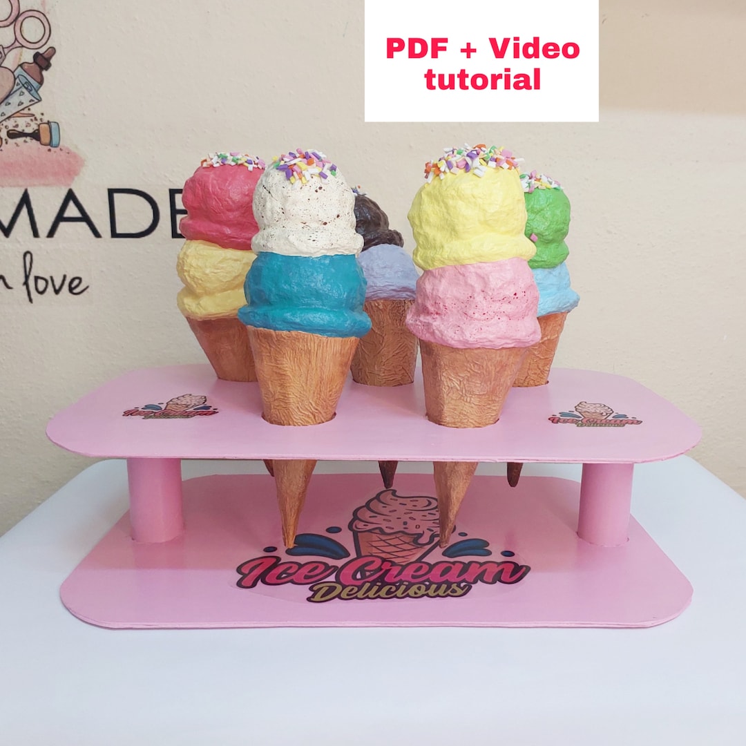 Fake Ice Cream Cone Tutorial Food Prop Ice Cream Sculpture Party ...