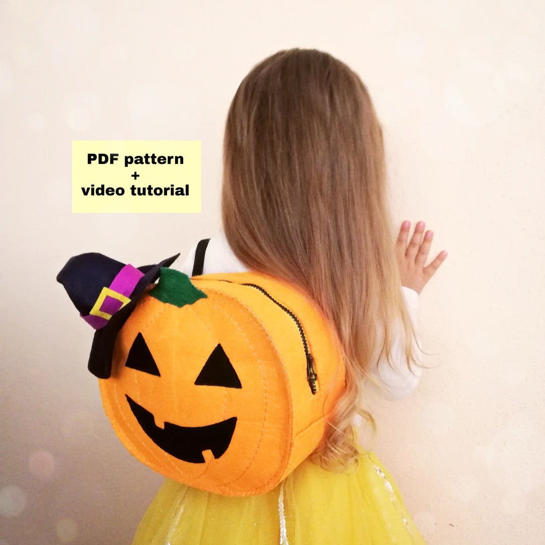 Felt Pumpkin Backpack PDF Pattern: Hand Sewn Halloween Bag - Etsy