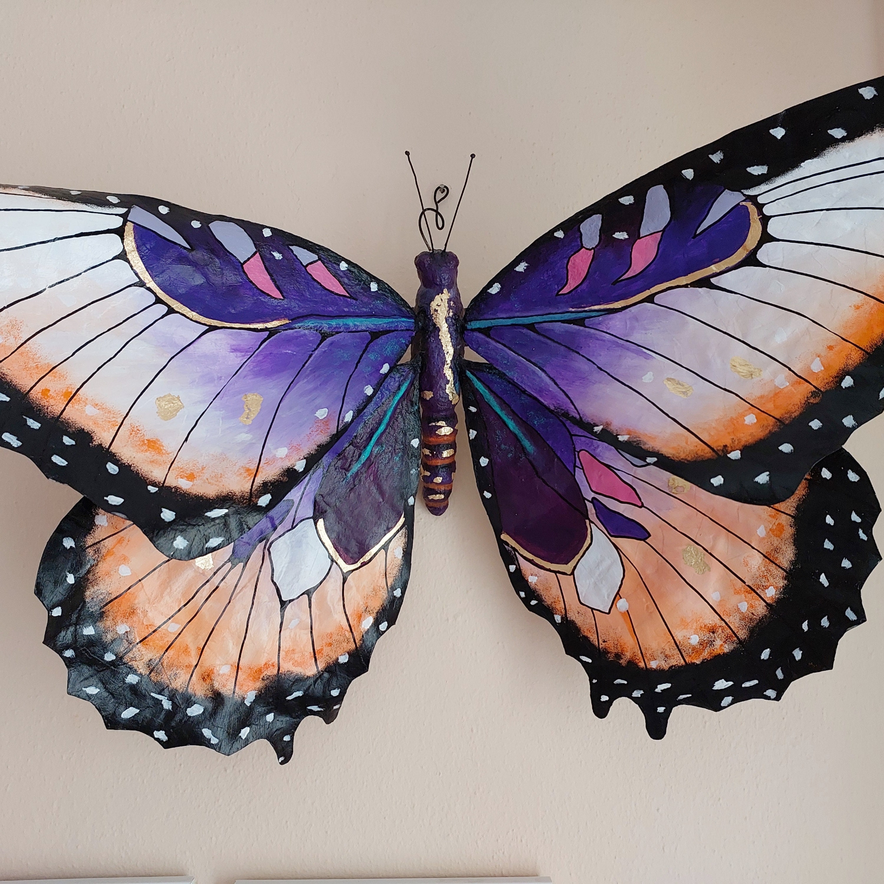Monarch Butterfly Tutorial, Easy Family Paper Craft, Paper Mache ...