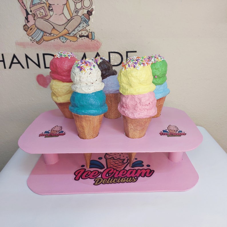 Ice Cream Cone Food Prop Tutorial: DIY Sculpture & Stand (PDF Pattern ...