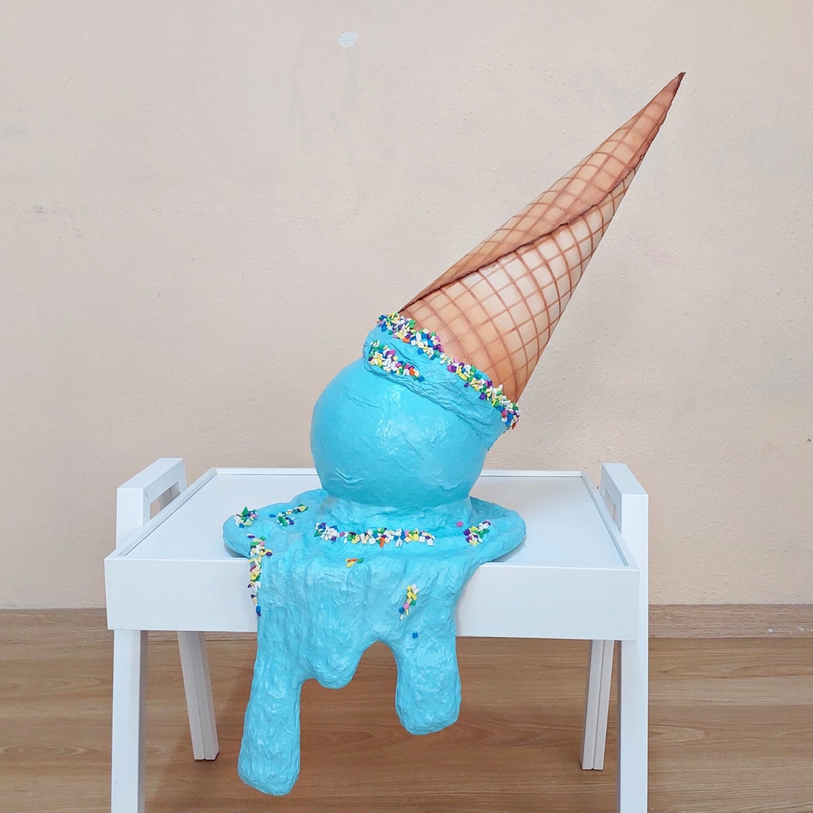 31 Giant Faux Ice Cream Cone Fake Melted Ice Cream - Etsy