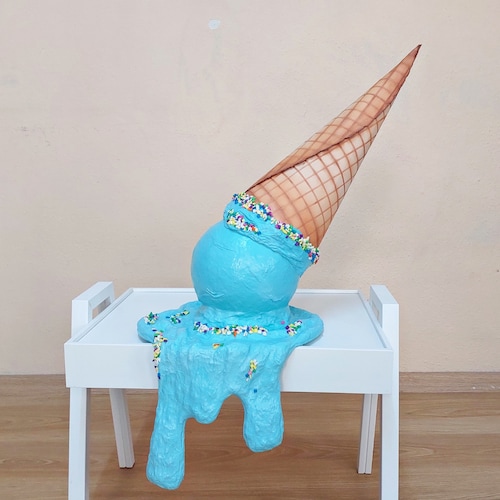 31 Giant Faux Ice Cream Cone Fake Melted Ice Cream - Etsy