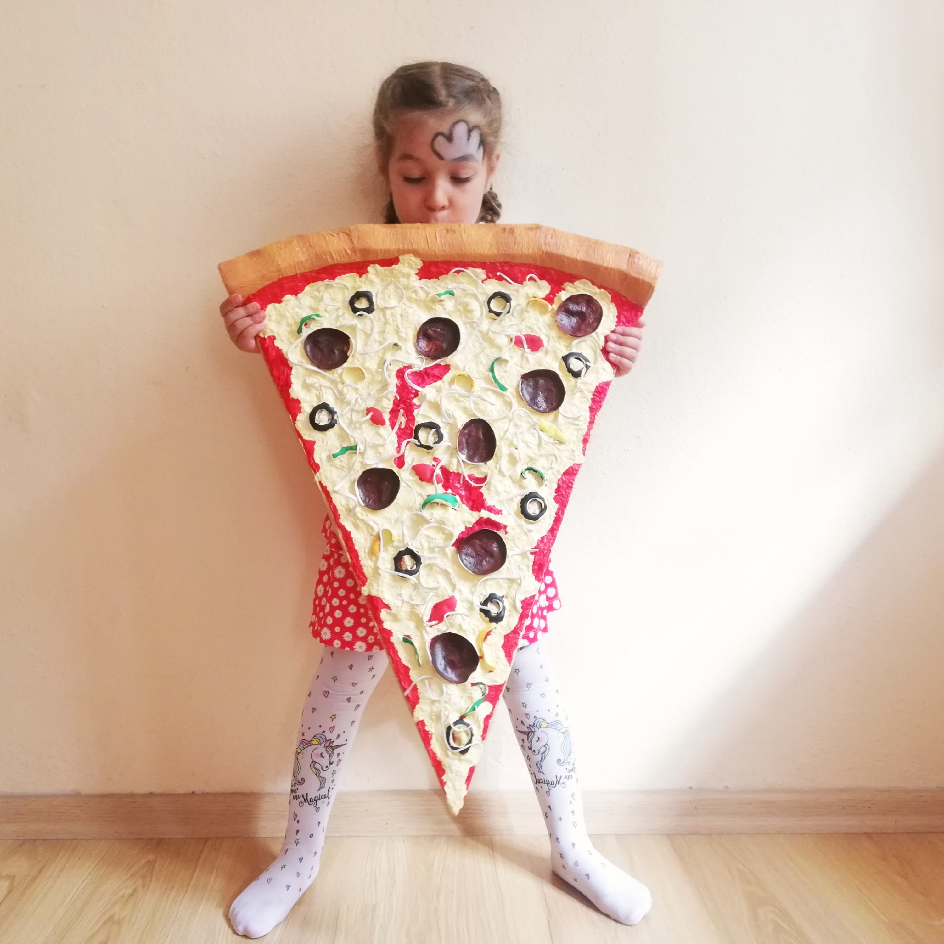 Giant Cardboard Pizza Slice DIY Tutorial, Family Paper Craft (PDF ...