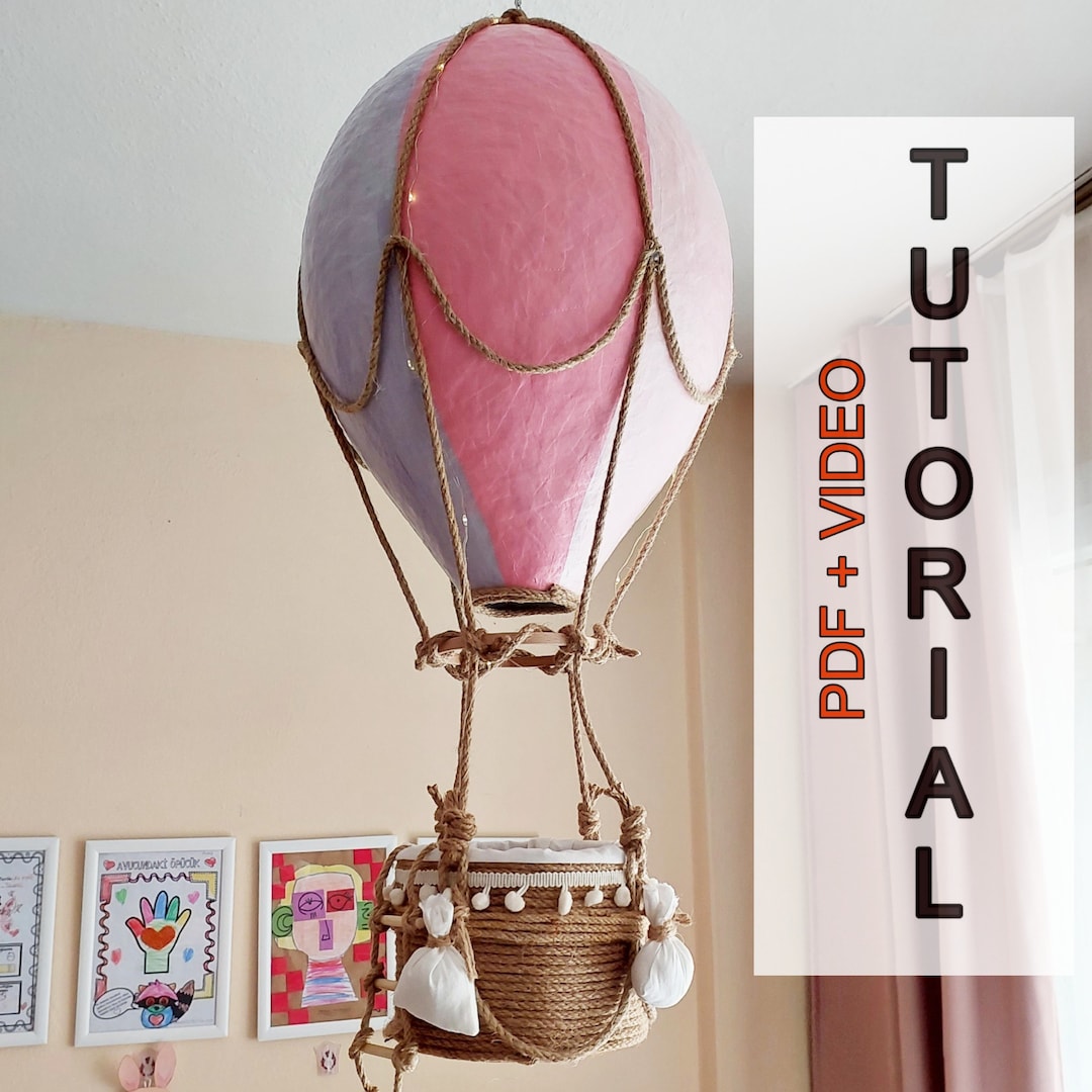 Hot Air Balloon Home Decor Nursery Hanging Hot Air Balloon Light Center ...