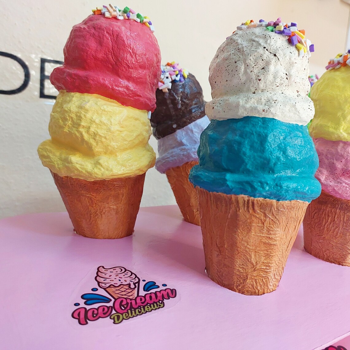 Ice Cream Cone Food Prop Tutorial: DIY Sculpture & Stand (PDF Pattern ...