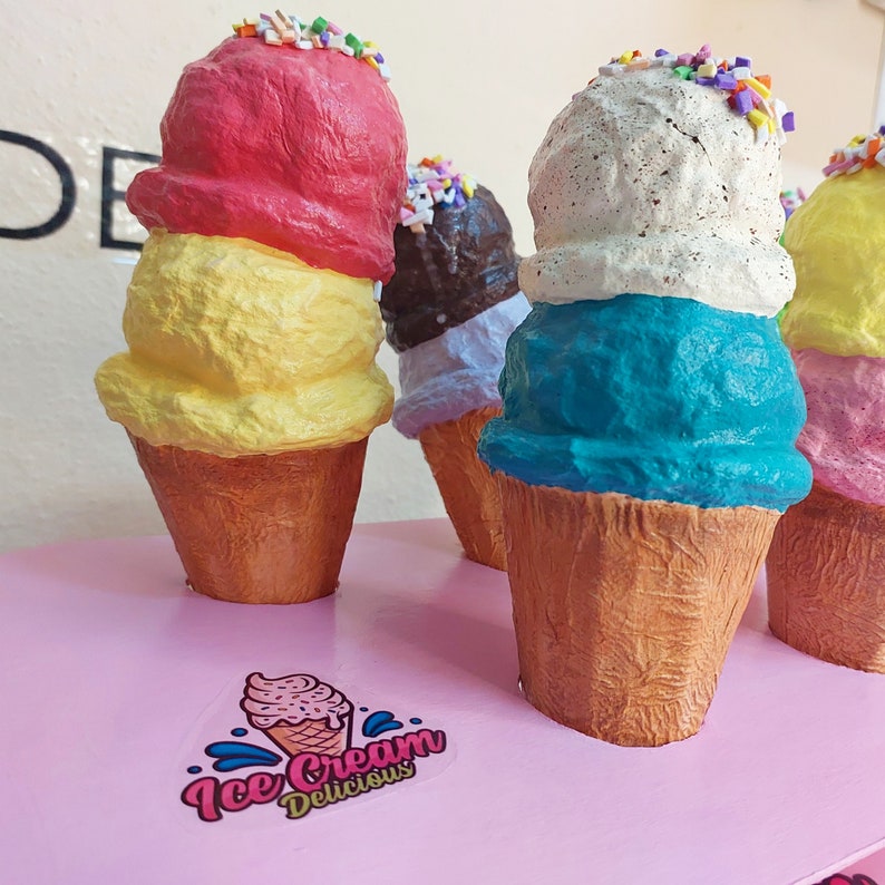 Fake Ice Cream Cone Tutorial Food Prop Ice Cream Sculpture - Etsy