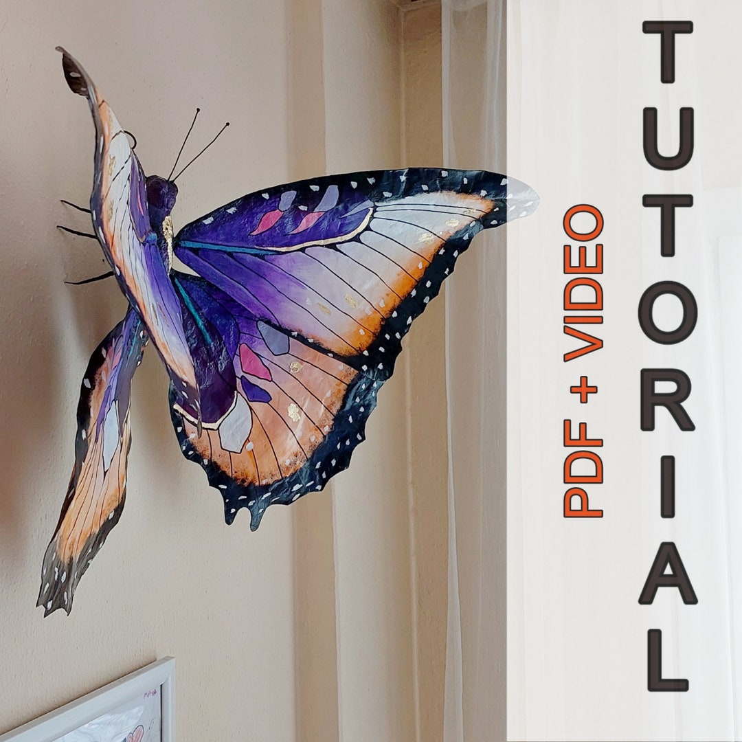 Monarch Butterfly Tutorial, Easy Family Paper Craft, Paper Mache ...