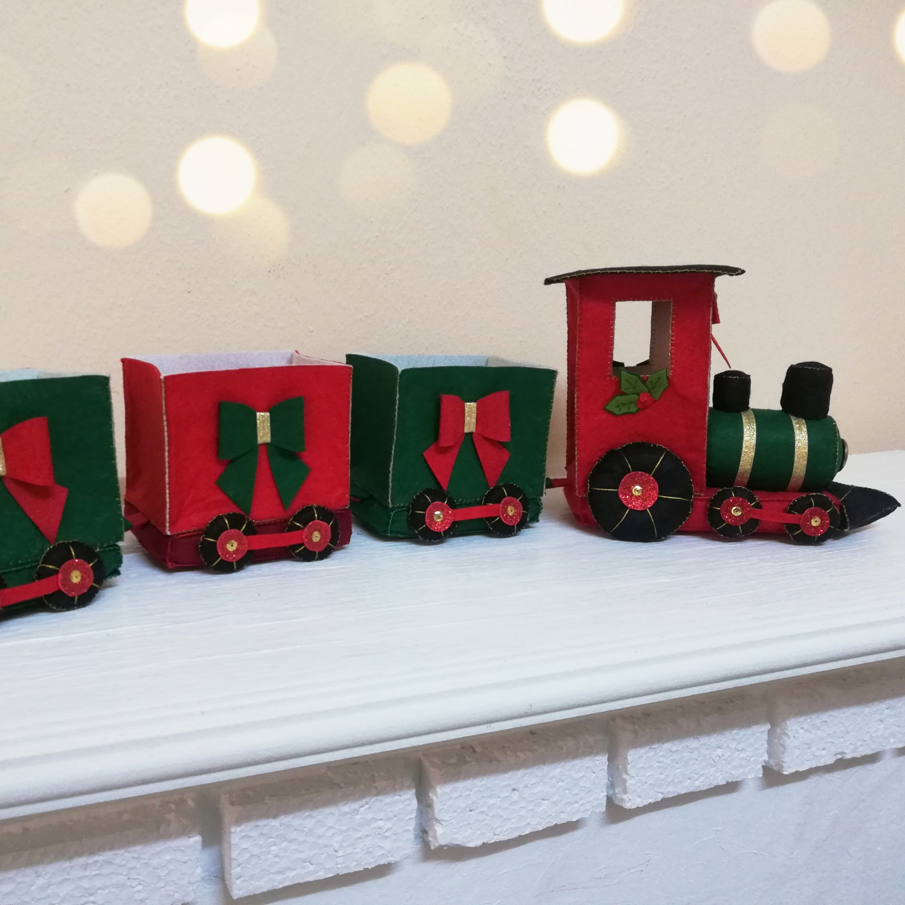 Felt Christmas Train Tutorial: Hand Sewn Ornaments (PDF Pattern) - Etsy