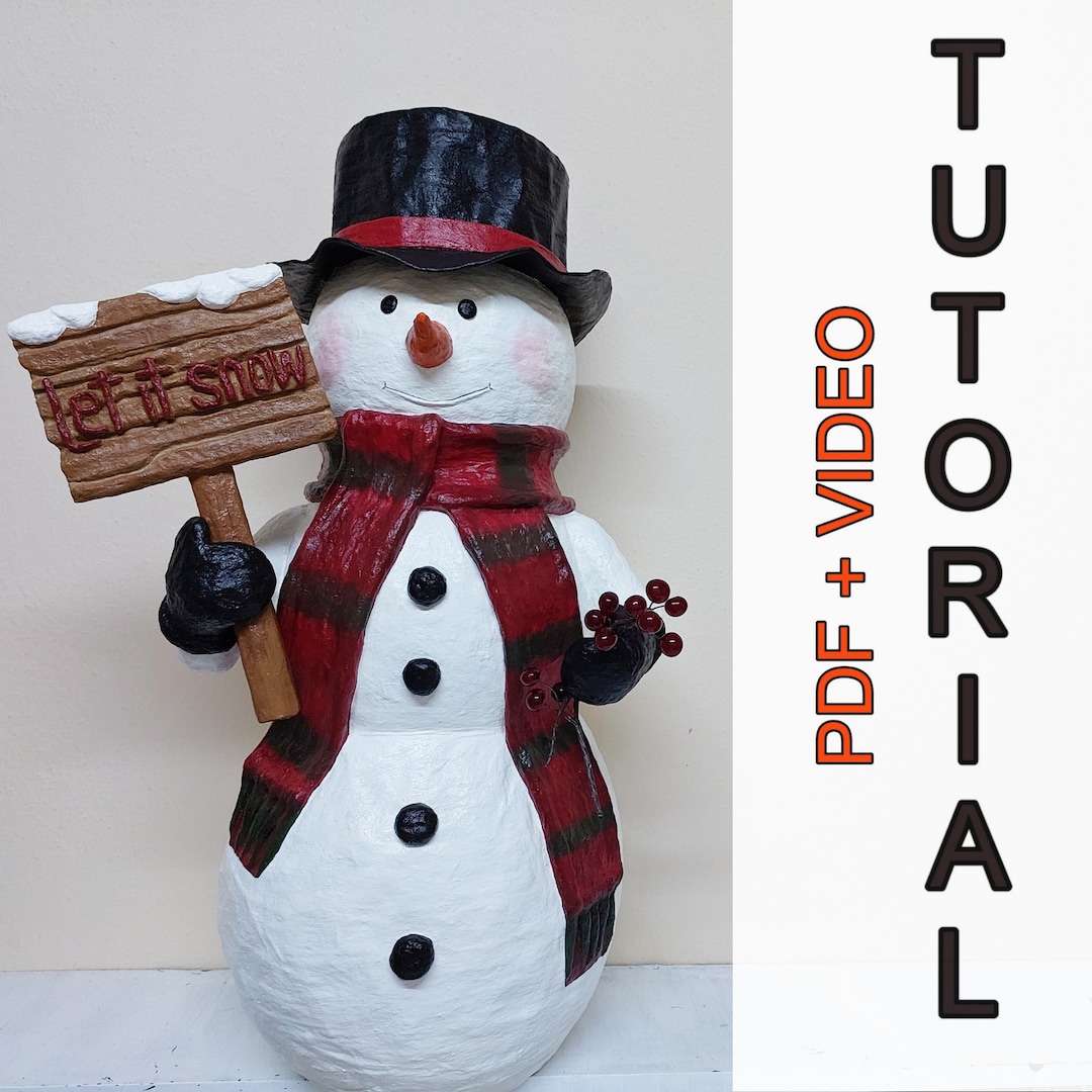 Paper Mache Snowman Tutorial New Year Diy Handmade - Etsy
