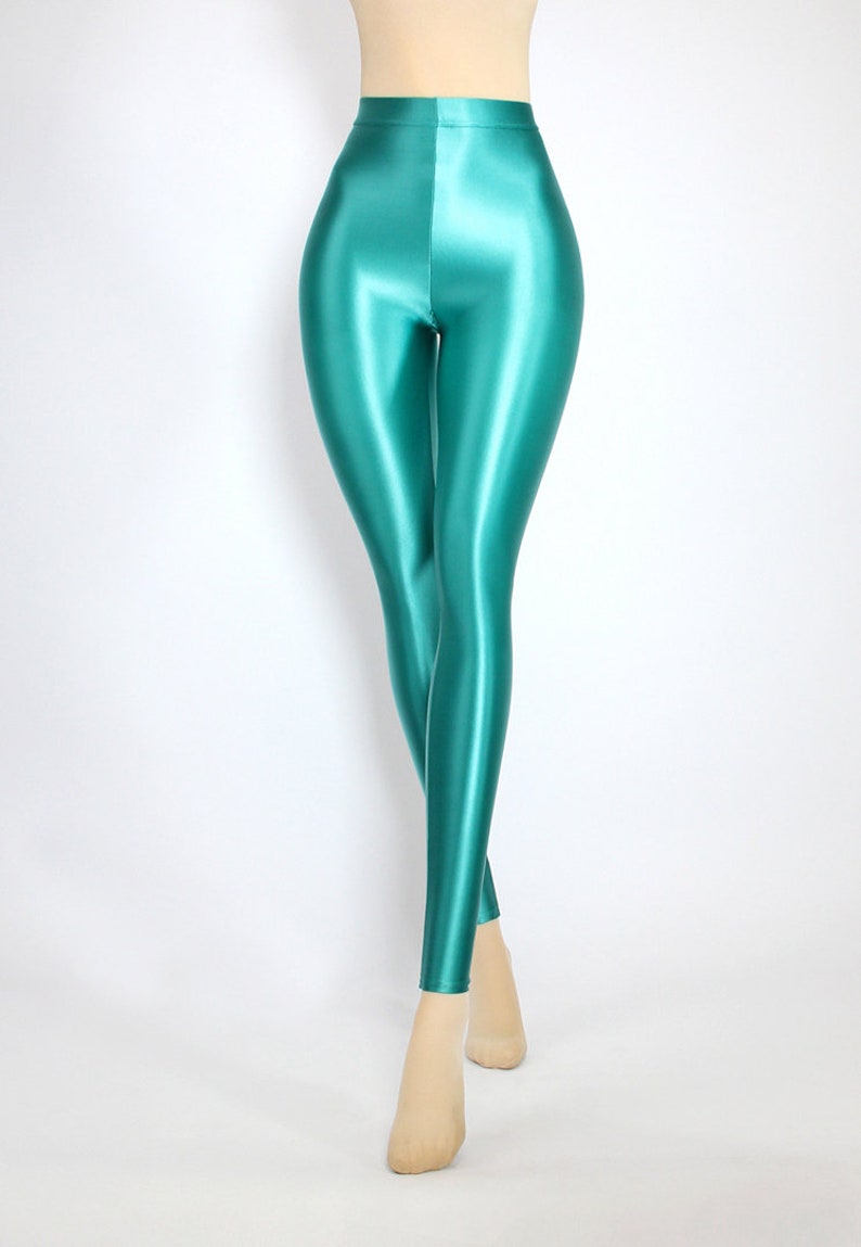 Satin Shiny Lycra Glossy Opaque Pantyhose Shiny Wet Look Etsy
