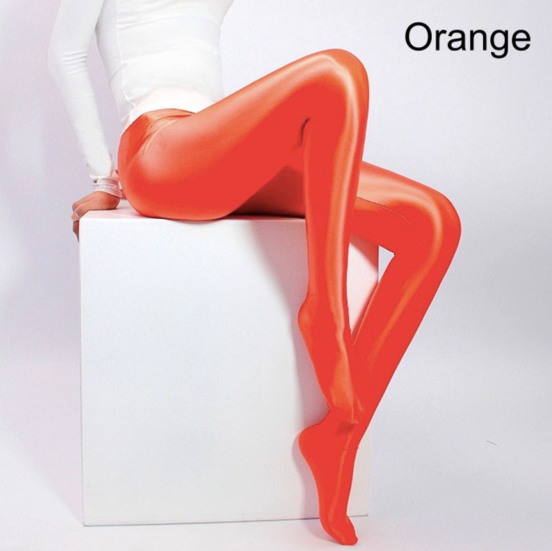 Satin Shiny Lycra Glossy Opaque Pantyhose Shiny Wet Look Etsy