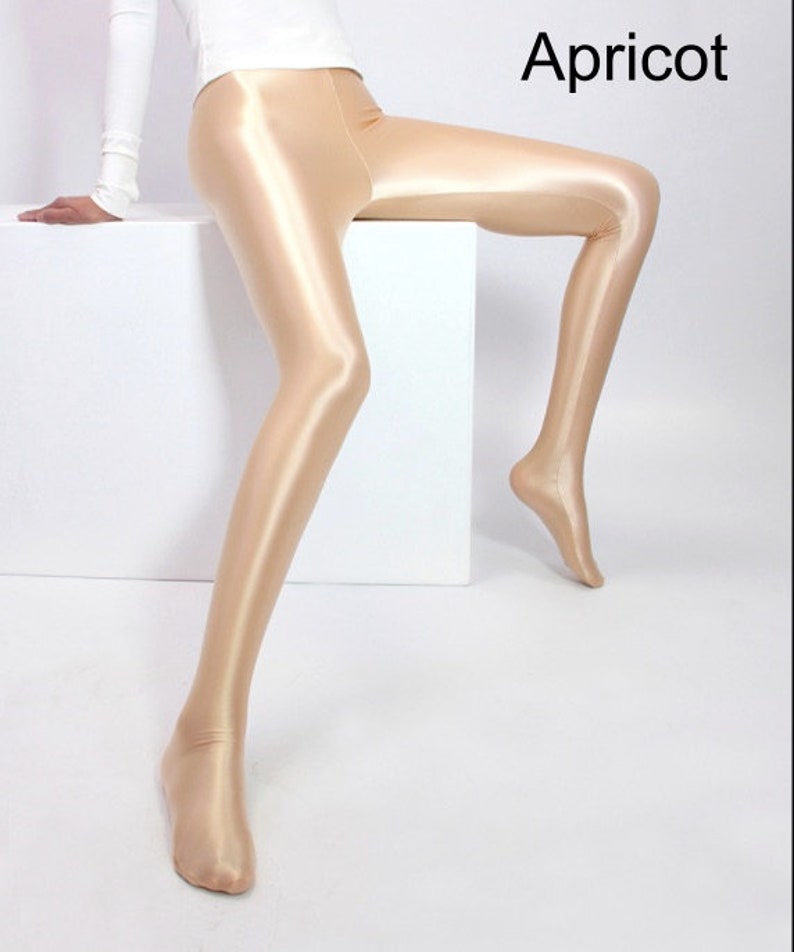 Satin Shiny Lycra Glossy Opaque Pantyhose Shiny Wet Look Etsy
