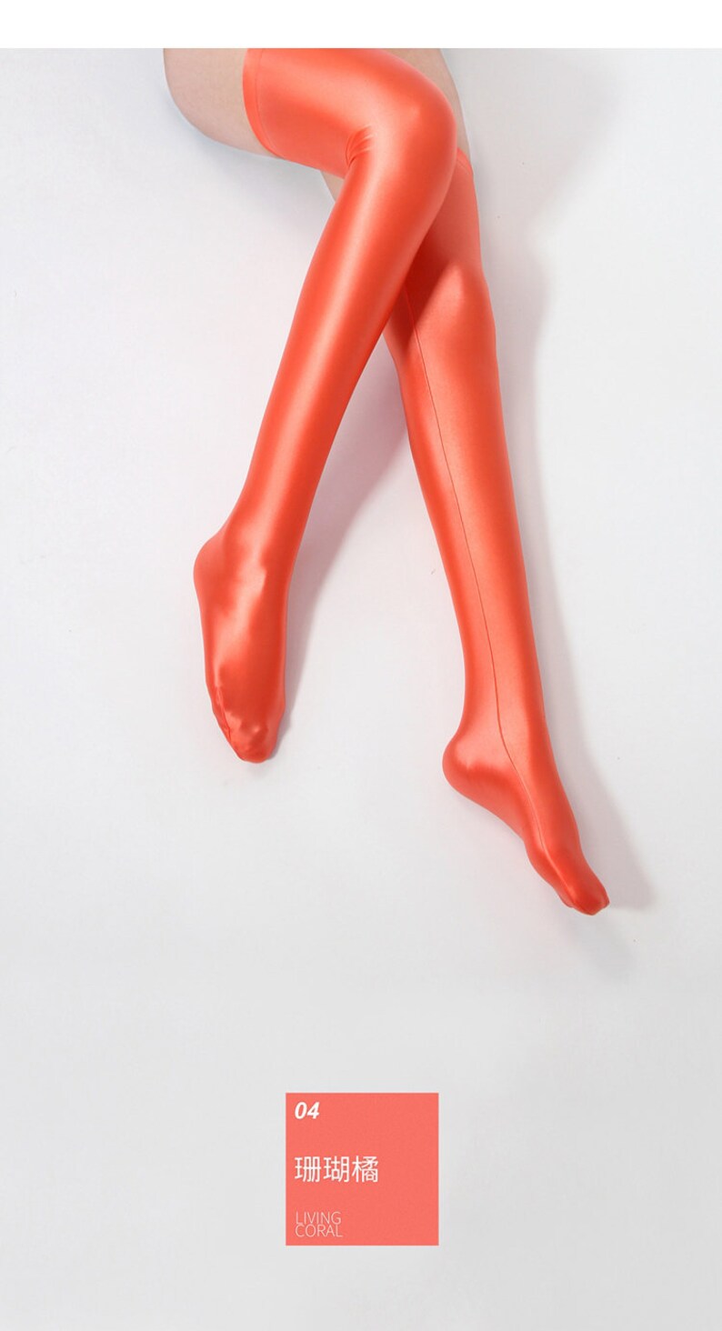 Satin Silk Shiny Lycra Glossy Opaque Knee Socks Tights Sexy Etsy