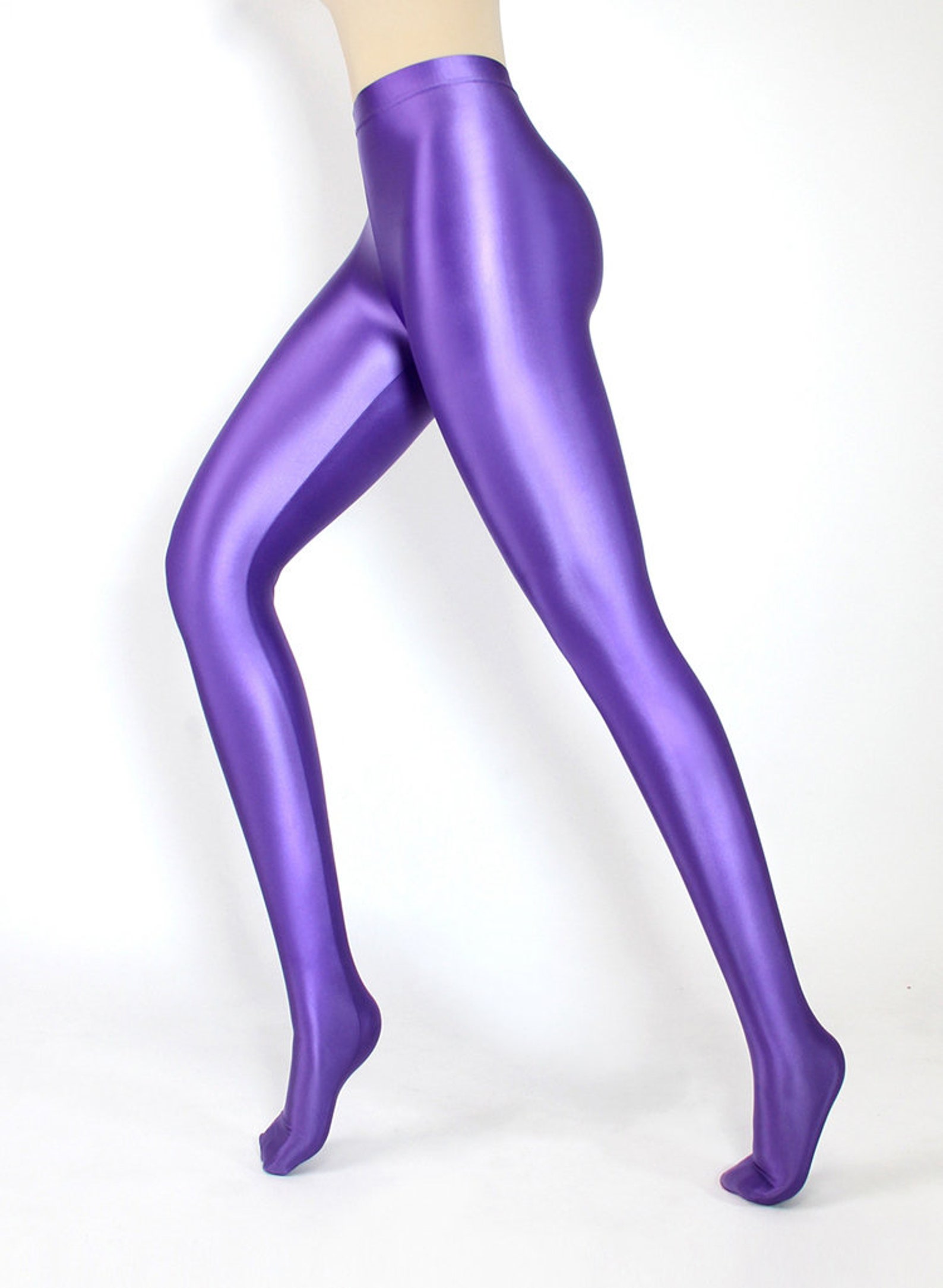 Satin Glänzende Lycra Glossy Opak Pantyhose Shiny Wet Look Etsy